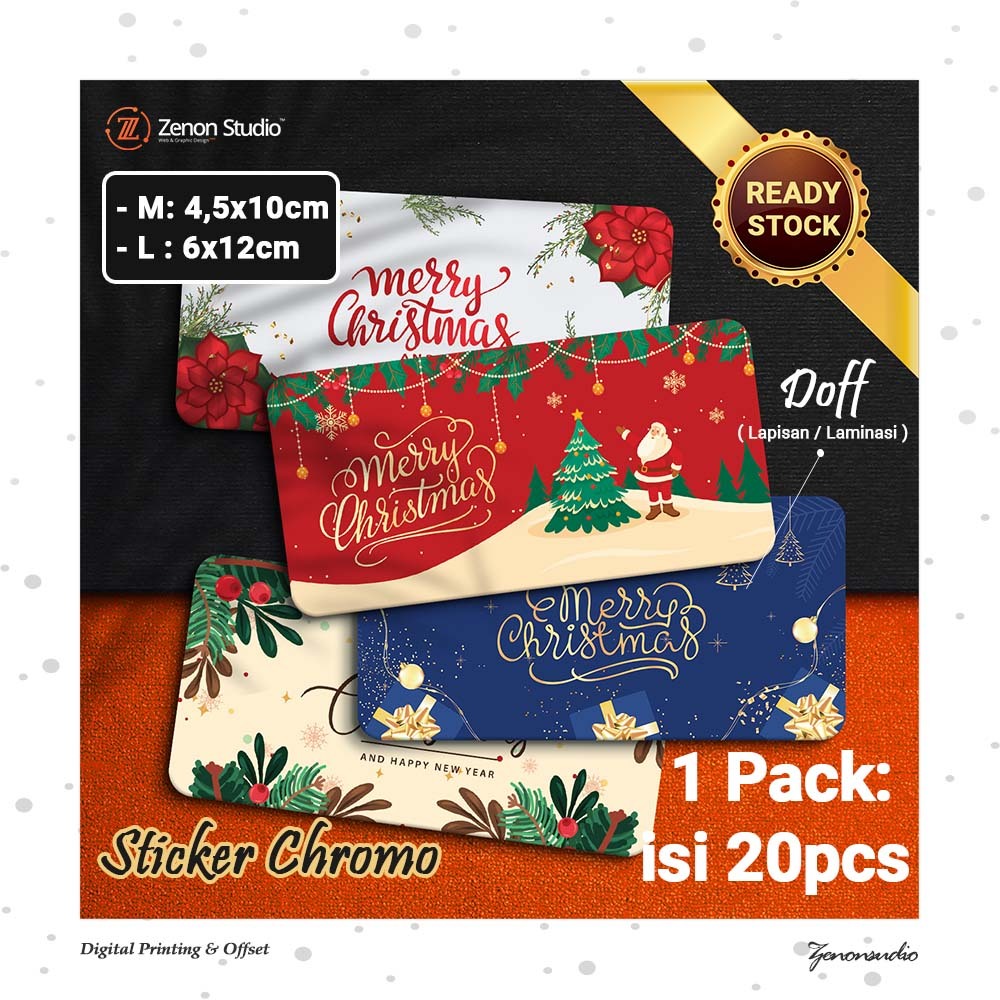 Jual [20pcs] Sticker Label Natal Christmas stiker xmas Toples Kue ...