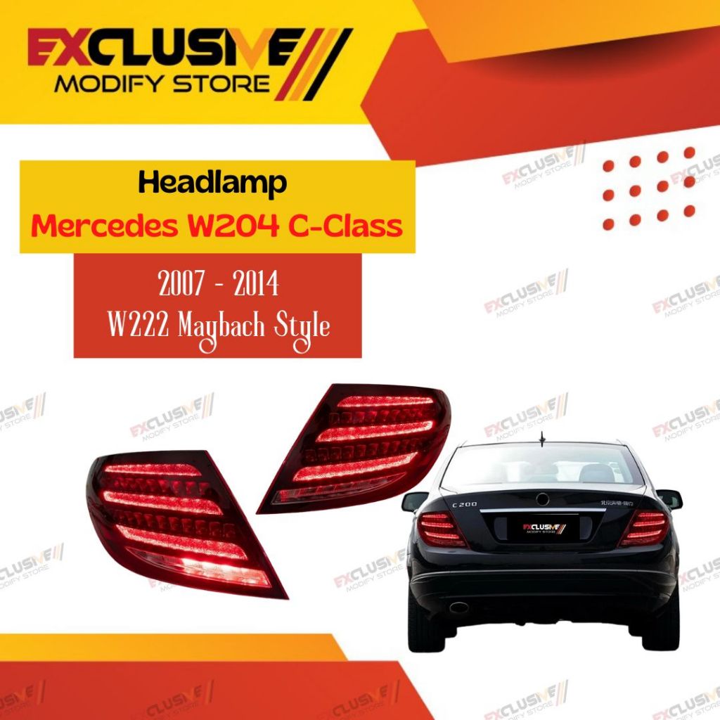 Jual MERCY W204 C Class C200 C250 C280 C300 STOPLAMP UPGRADE W222 ...