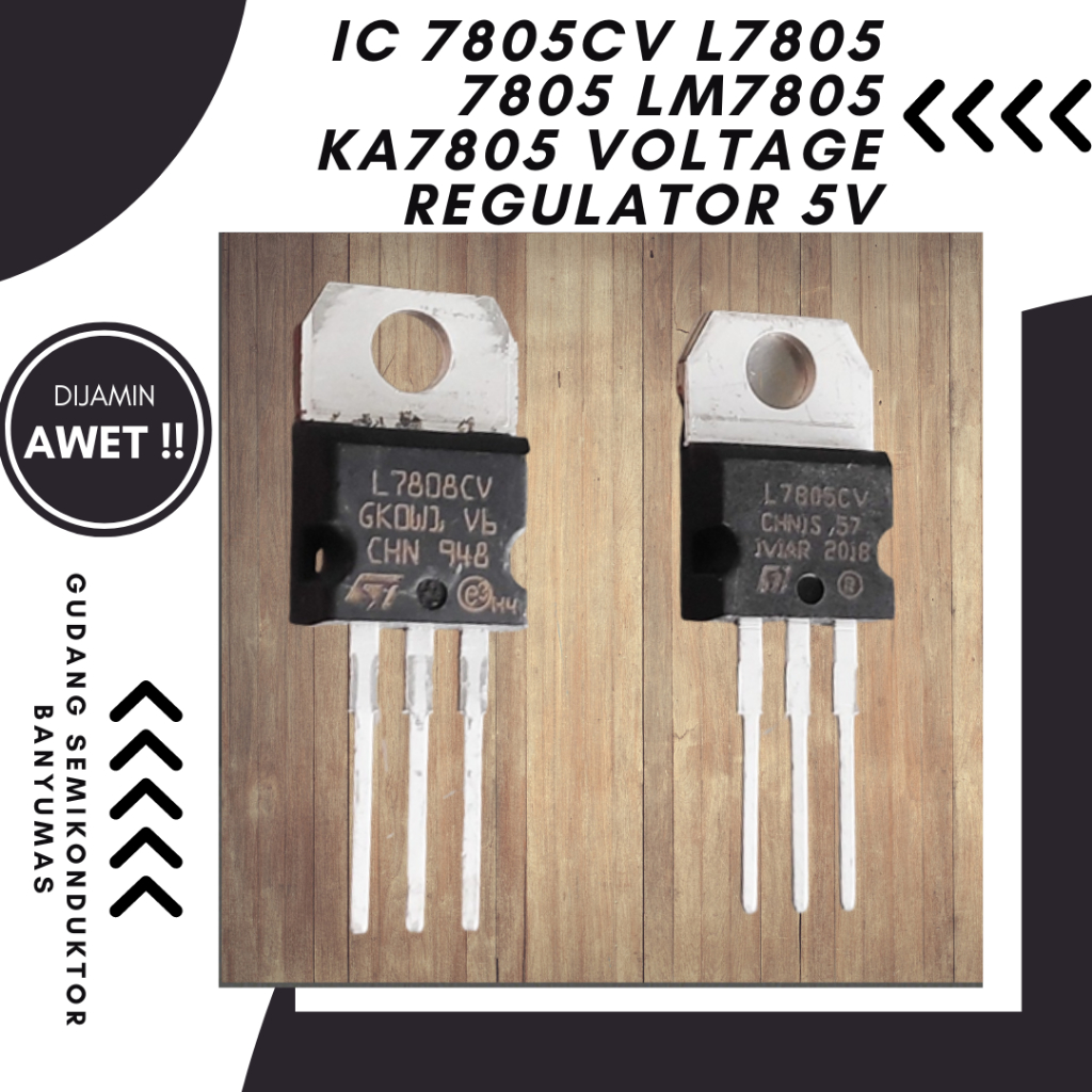 Jual IC 7805CV L7805 7805 LM7805 KA7805 Voltage Regulator 5V dc ...