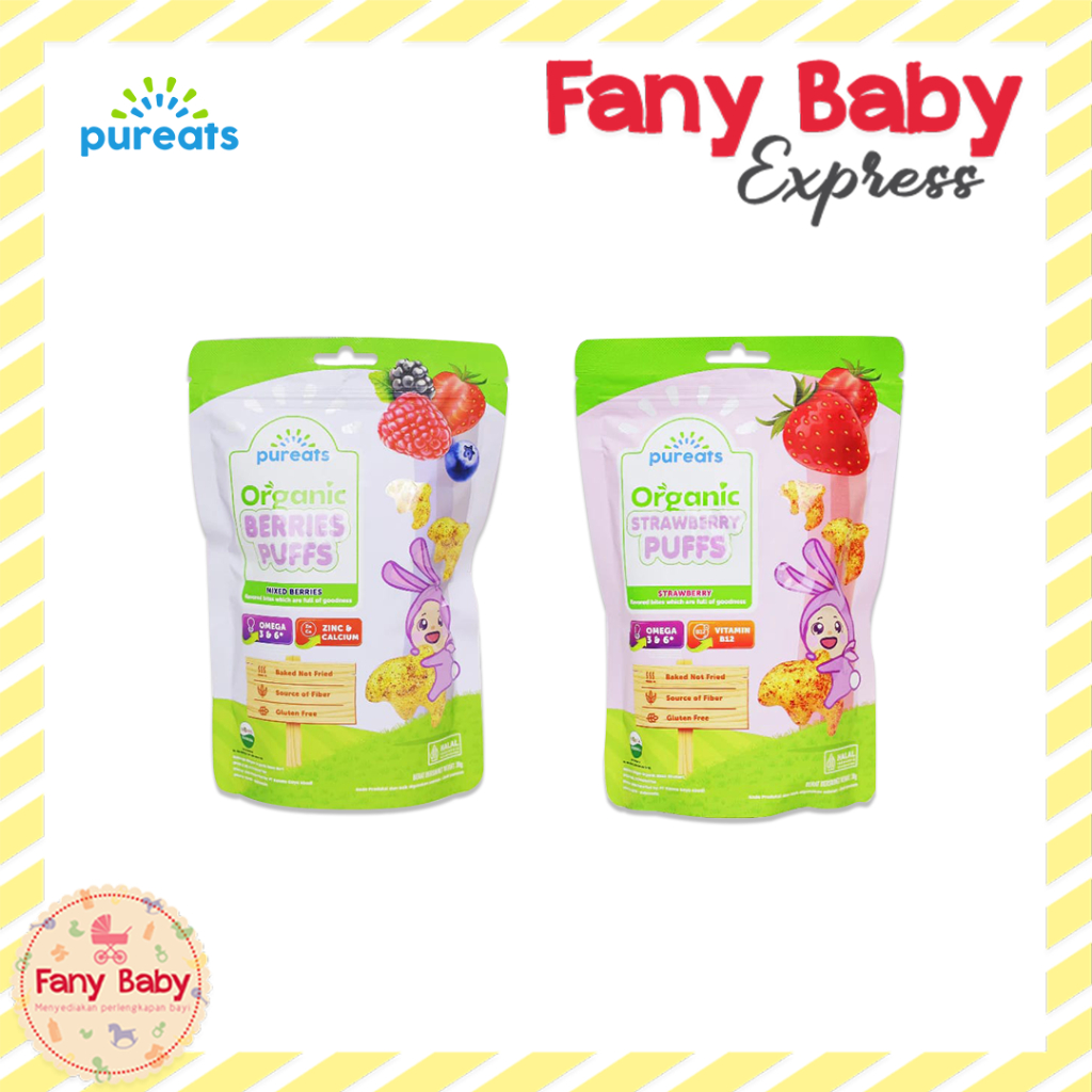 Jual PUREATS ORGANIC PUFFS 30GR - SNACK BUAH BAYI | Shopee Indonesia