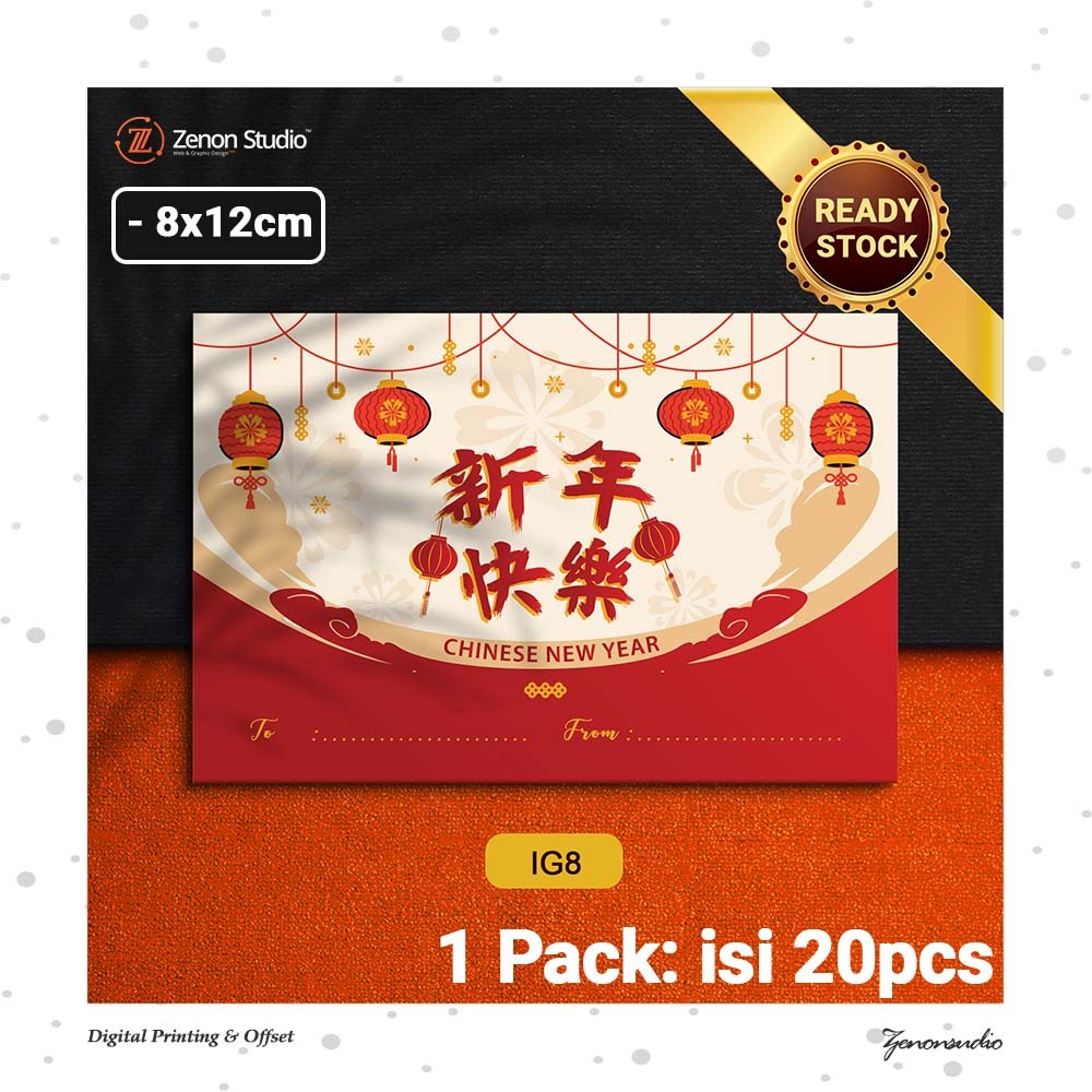 Jual [20pcs] Greeting Card Imlek CNY Kartu Ucapan Chinese New Year Gift ...