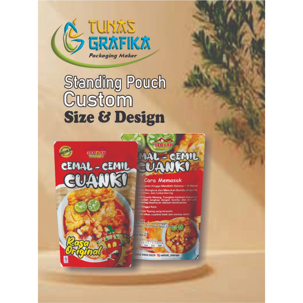 Jual Standing Pouch Full Printing / Kemasan Makanan / Kemasan Cemilan ...