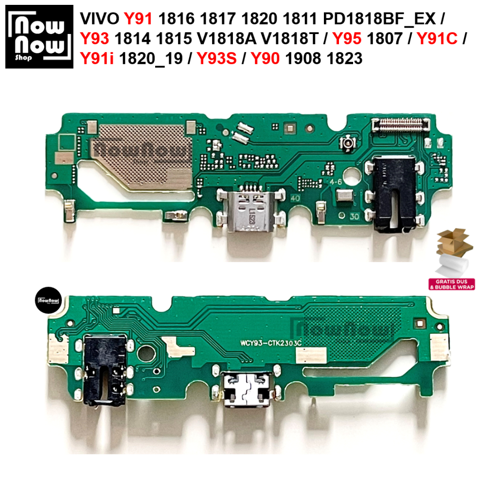 Jual BOARD KONEKTOR PAPAN CAS VIVO Y91 Y93 Y95 Y91C Y91i Y93S Y90 1816 ...