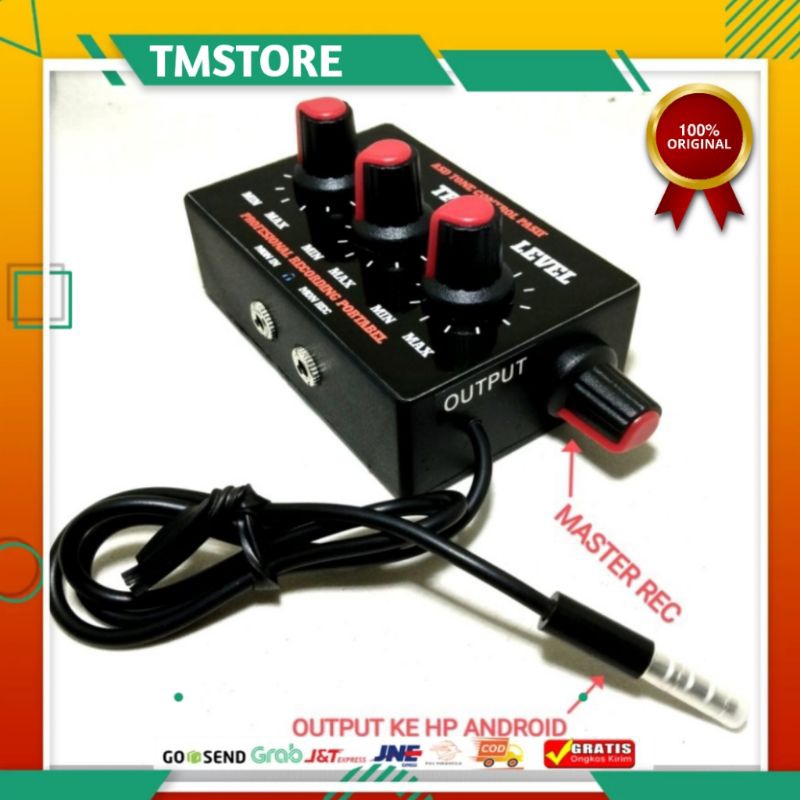 Jual alat rekam dari mixer ke hp android volume bass dan treble tone ...