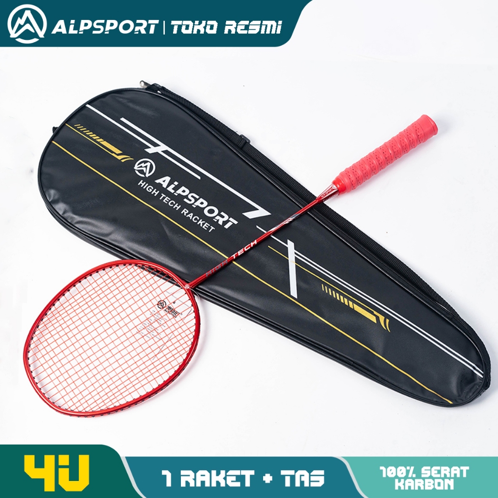 Jual ALPSPORT RR【2Raket + Tas】4U G5 100% Serat Karbon Penuh Desain Asli ...