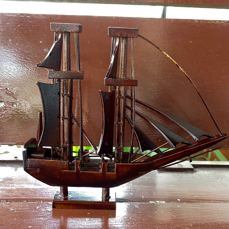 Jual Miniatur Perahu Layar Kayu Pajangan Dekorasi Estetik | Shopee ...