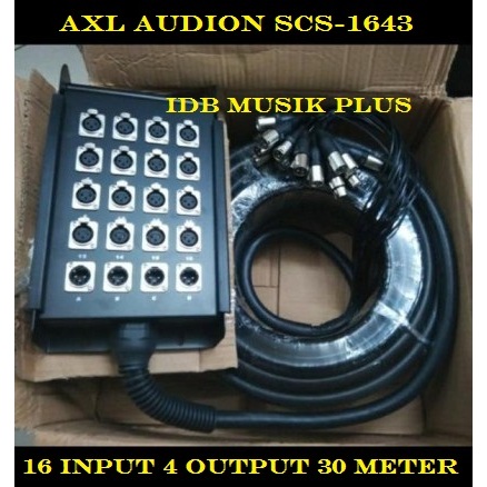 Jual Snake Cable Axl Audion SCS1643 SCS 1643 16 input 4 Output 30 Meter ...