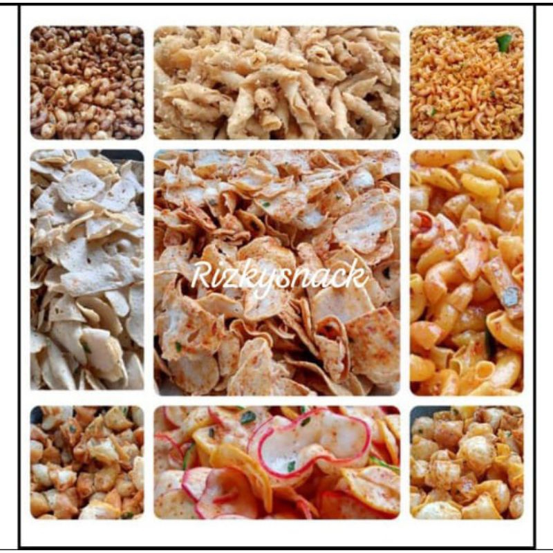 Jual ANEKA SNACK MURAH 500GR BASRENG/SIOMAY/KERUPUK/SPIRAL/CANGPUT ...