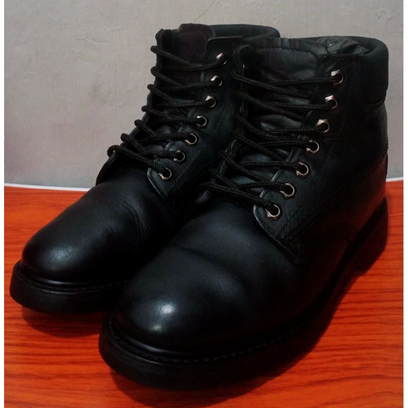 Jual Sepatu boots kulit ROCKWOOD full black original (BUKAN SAFETY ...