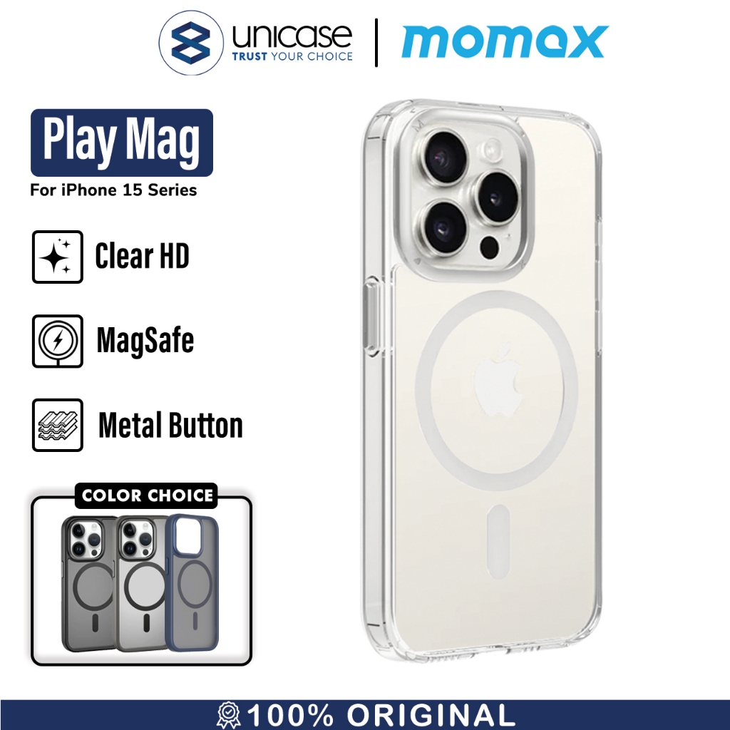 Jual Case iPhone 15 Pro Max Plus Momax Play Magnetic MagSafe Cover Casing | Shopee Indonesia