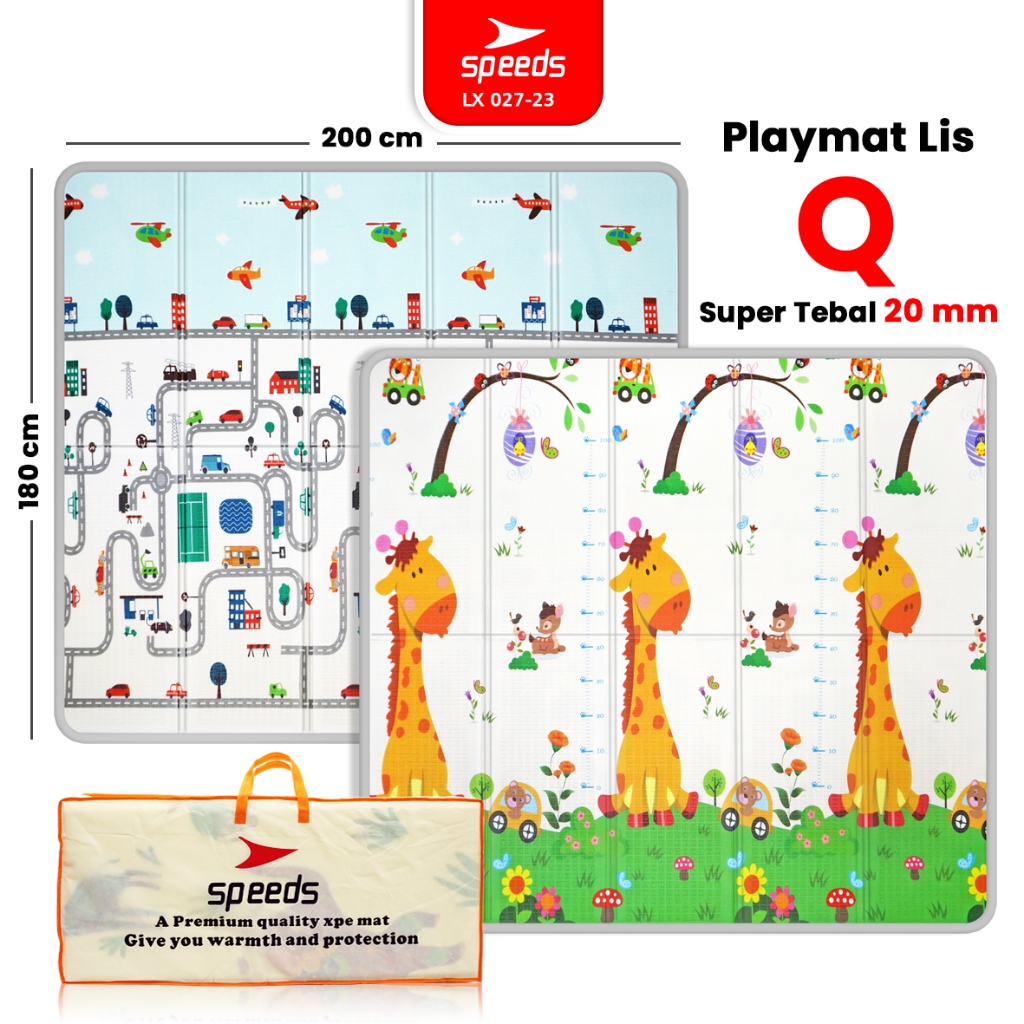 Jual SPEEDS 180x200x16-20mm Playmate Bayi Karpet Lipat Playmat Bayi ...