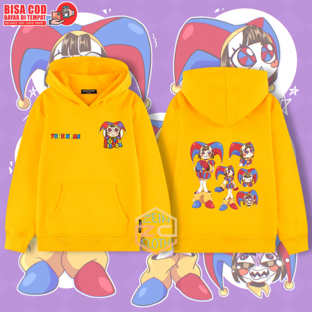 Jual Jaket Hoodie Anak Pomni Digital Circus / Sweater Anak Digital ...
