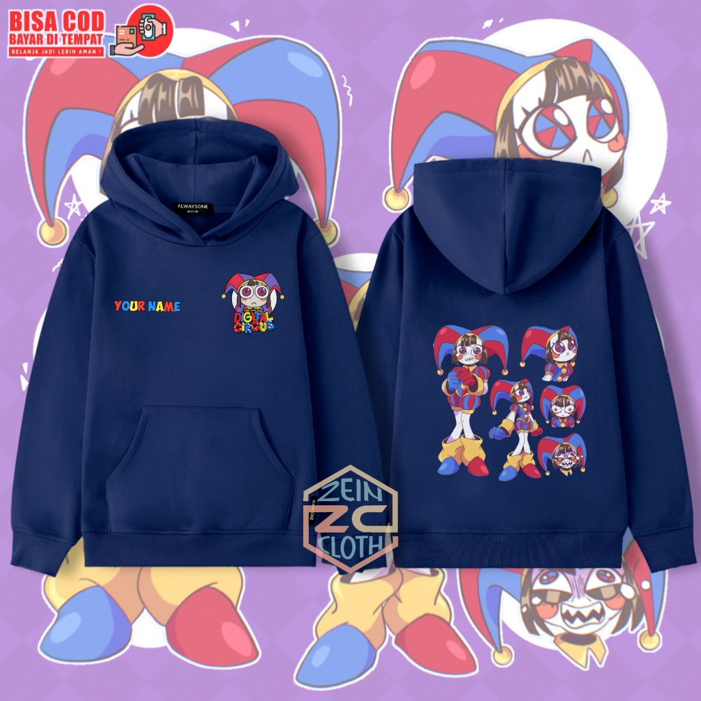 Jual Jaket Hoodie Anak Pomni Digital Circus / Sweater Anak Digital ...
