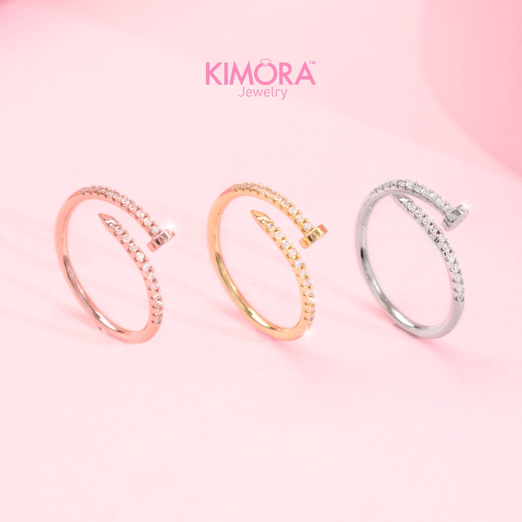 Jual Kimora - Cincin Rhodium Wanita Paku Yani Gold Plated 18k Cnr125 ...
