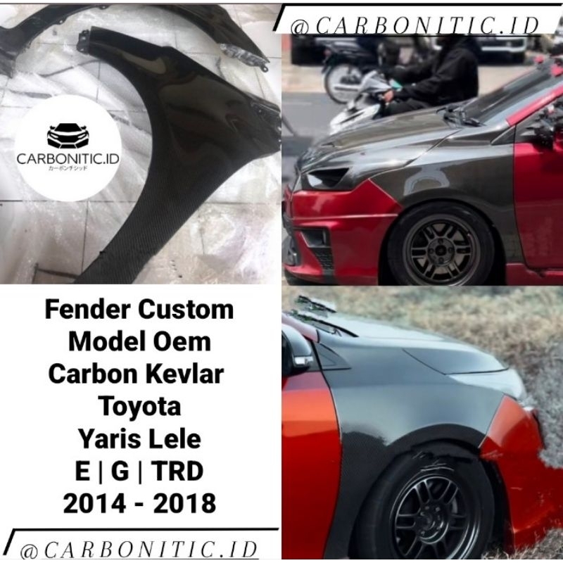 Jual Fender Custom Model Oem Toyota Yaris Lele E | G | TRD 2014 - 2018 ...