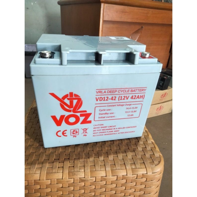 Jual BATTERY vrla merek VOZ 12v 42ah | Shopee Indonesia