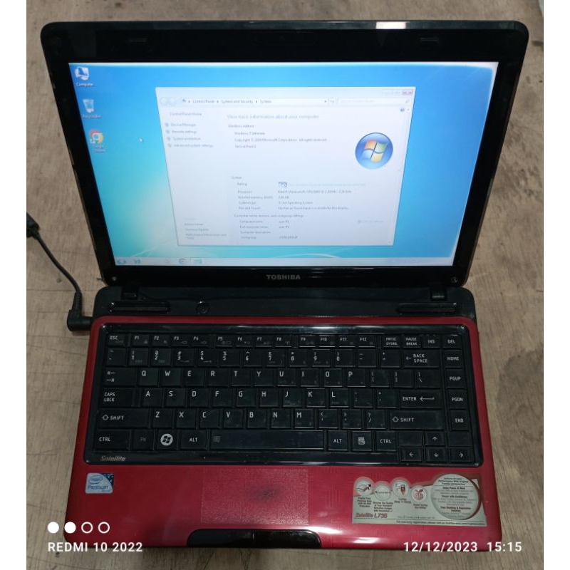 Jual Laptop Toshiba Satellite L735 intel pentium(R)B960 DDR3 | Shopee ...