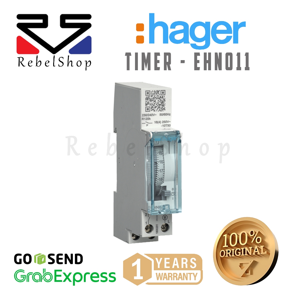 Jual Hager Timer EHN011 Time Switch Analog Otomatis Auto 16A 230V 50HZ ...