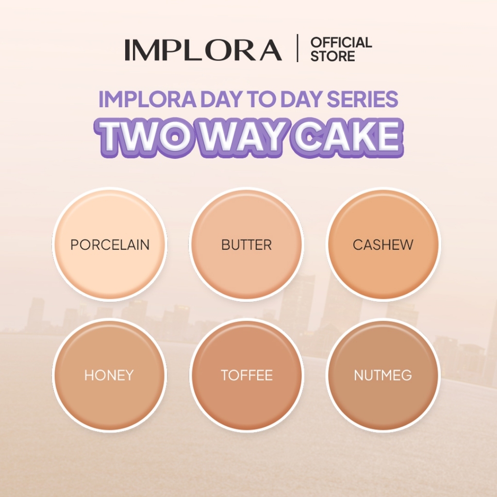 Jual IMPLORA DAY TO DAY REFFIL TWO WAY CAKE | Shopee Indonesia