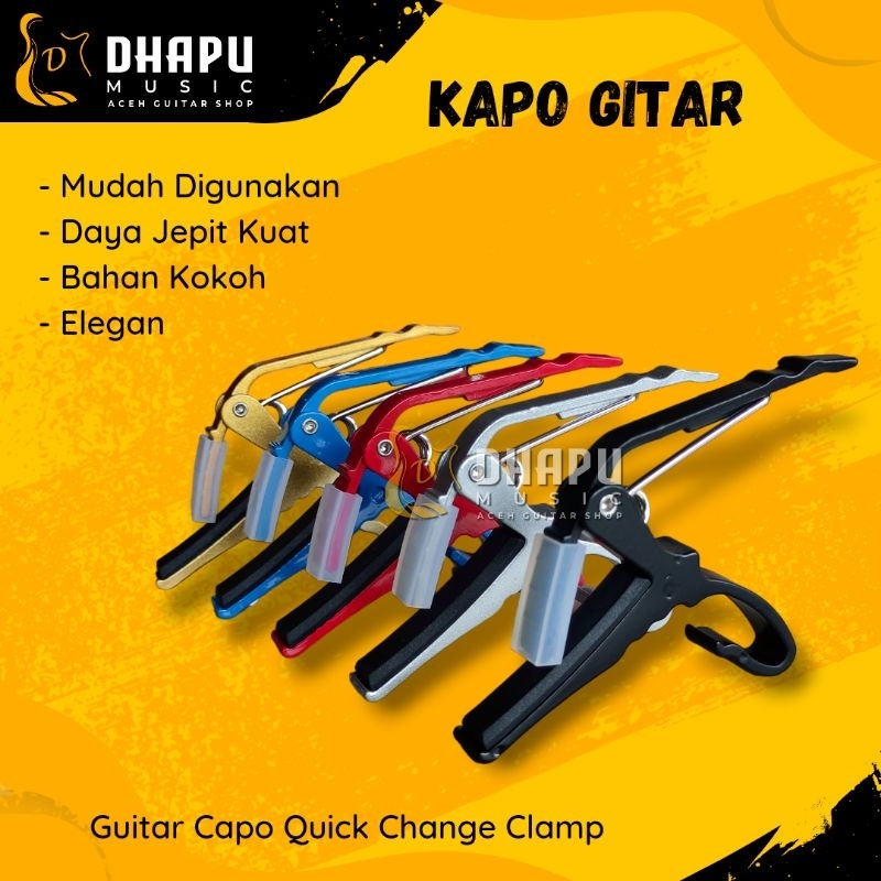 Jual Penjepit Gitar Capo Guitar Kapo Gitar Quick Clamp Guitar Chord Key ...