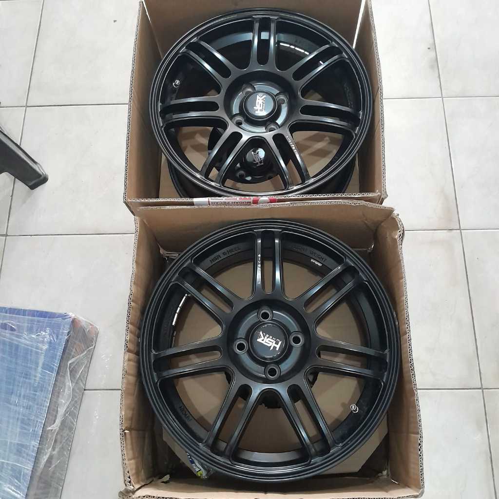 Jual VELG MOBIL BEKAS HSR BOON SEKEN RING 16X7 PCD 4X100 BLACK BUAT MOBILIO FREED CITY VIOS ...