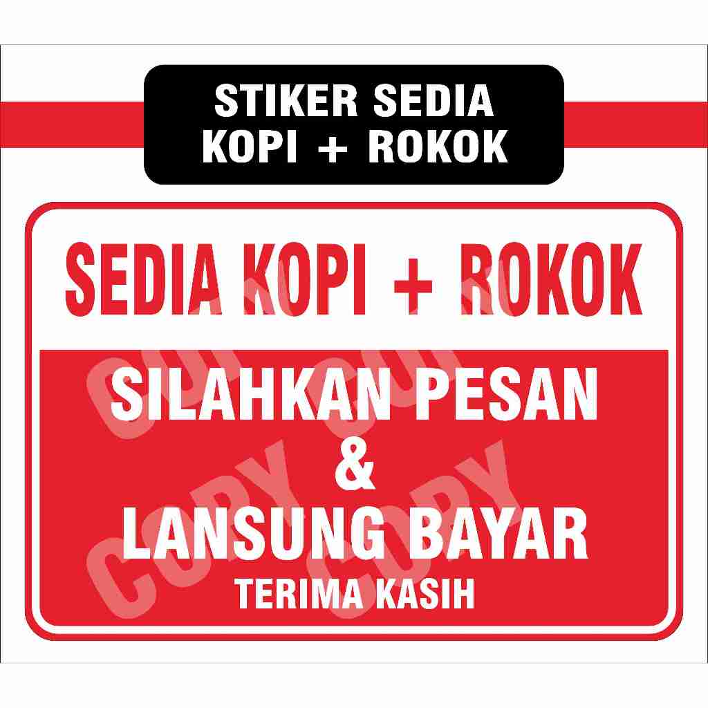 Jual STIKER SEDIA KOPI DAN ROKOK | Shopee Indonesia