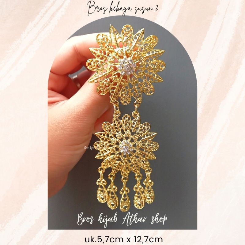 Jual Bros Kebaya Besar Susun 2 Bros Hewan Burung Merak Baru Model ...