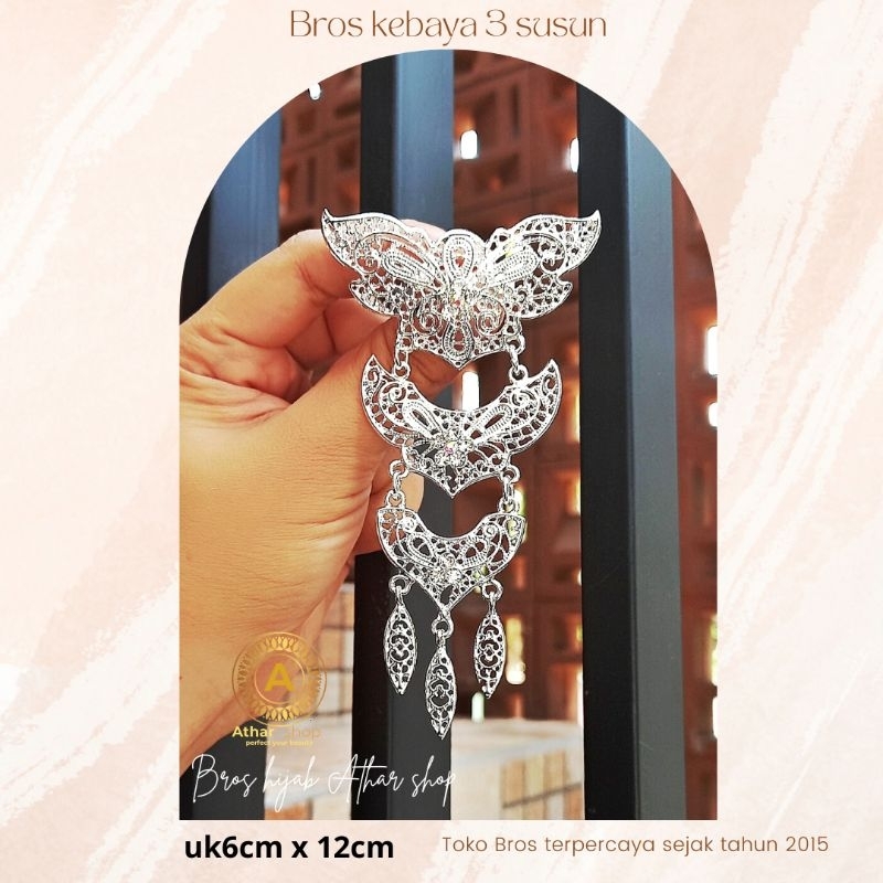 Jual Bros Kebaya Gold Emas Perak Kutubaru 3 Susun Bross Kutu Baru Tumpuk khas Etnik Jawa Pesta ...