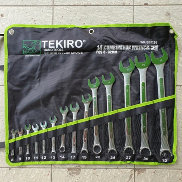 Jual TEKIRO Ringpas Set 14 pcs 8-32mm Combination Wrench Set 14PCS ...