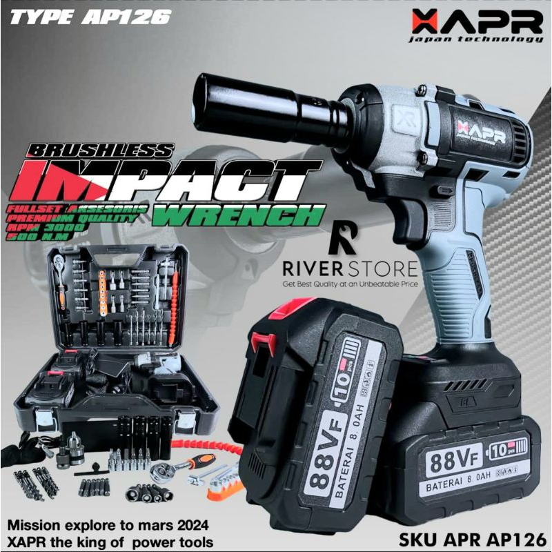 Jual Bor Impact Wrench AP126 APR JAPAN 500Nm Mod DeWalt Mesin Pembuka ...