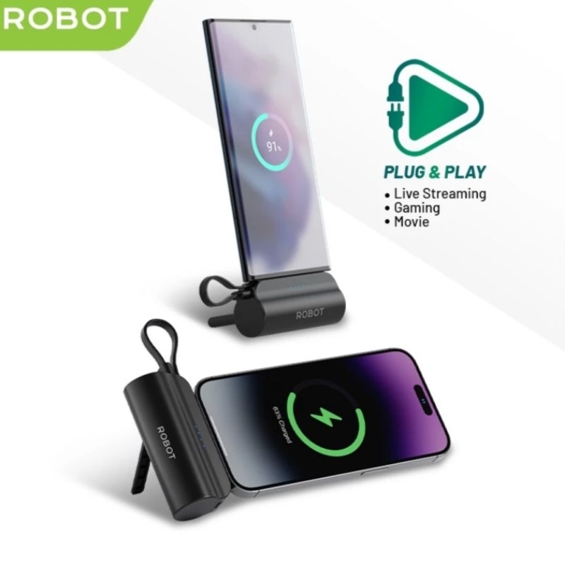 Jual Robot Powerbank Mini 4500mAh RP-051C/ Tipe-C /RP-051L/Lightning ...