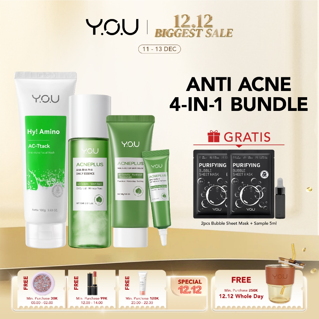 Jual YOU Acneplus 4-in-1 Bundle | Exfoliating Toner, Acne Spot, Multi ...