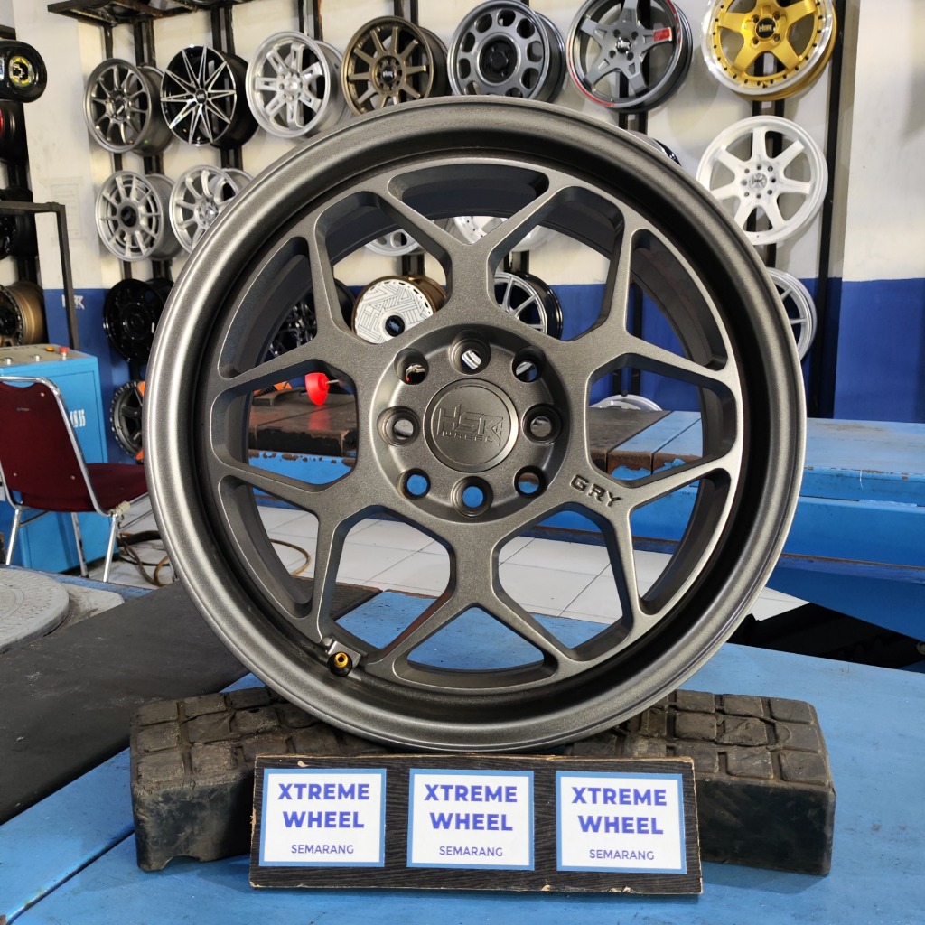 Jual Velg mobil r16 model racing hsr gry rata body lebar 7 et42 grey ...
