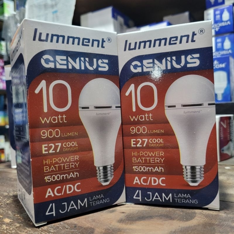 Jual Lampu Led EMERGENCY 10watt LUMMENT GENIUS AC/DC | Shopee Indonesia