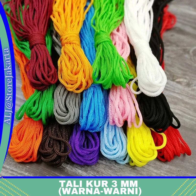 Jual TALI KUR 3MM (warna-warni) | Shopee Indonesia