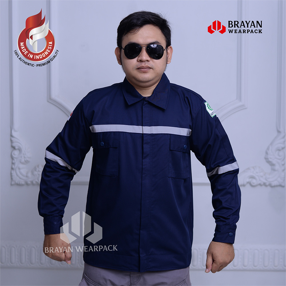 Jual Baju Wearpack Safety Kemeja Atasan Lengan Panjang Seragam Proyek ...