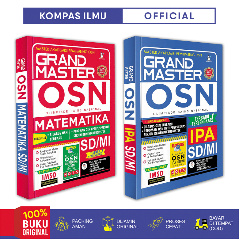 Jual Buku OSN Terbaru Grand Master OSN Matematika & IPA SD MI - Bank Soal Olimpiade | Shopee ...