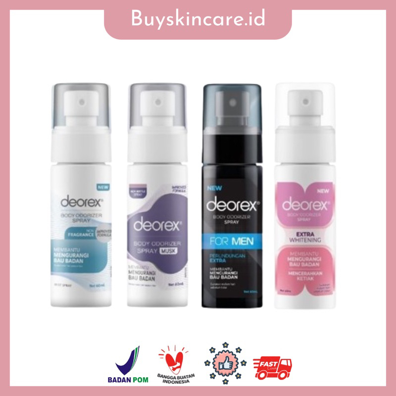 Jual DEOREX Body Odorizer Spray Non Fragrance | Musk Fragrance | For ...