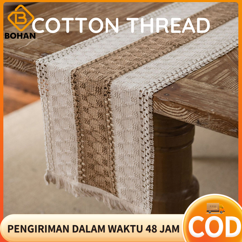 Jual Bohan Taplak Meja Rajut Table Runner Taplak Meja Makan Tamu Rajut ...