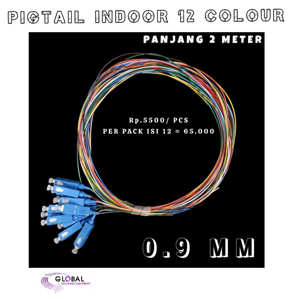 Jual PIGTAIL INDOOR COLOURE/ 12 PC | Shopee Indonesia