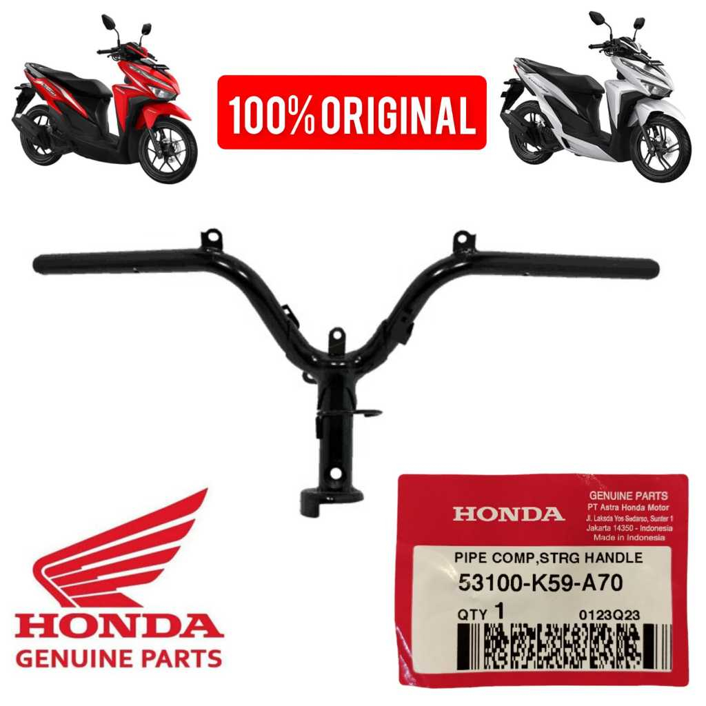Jual STANG STIR VARIO 125 VARIO 150 NEW ORIGINAL 53100K59A70 PIPE COMP ...