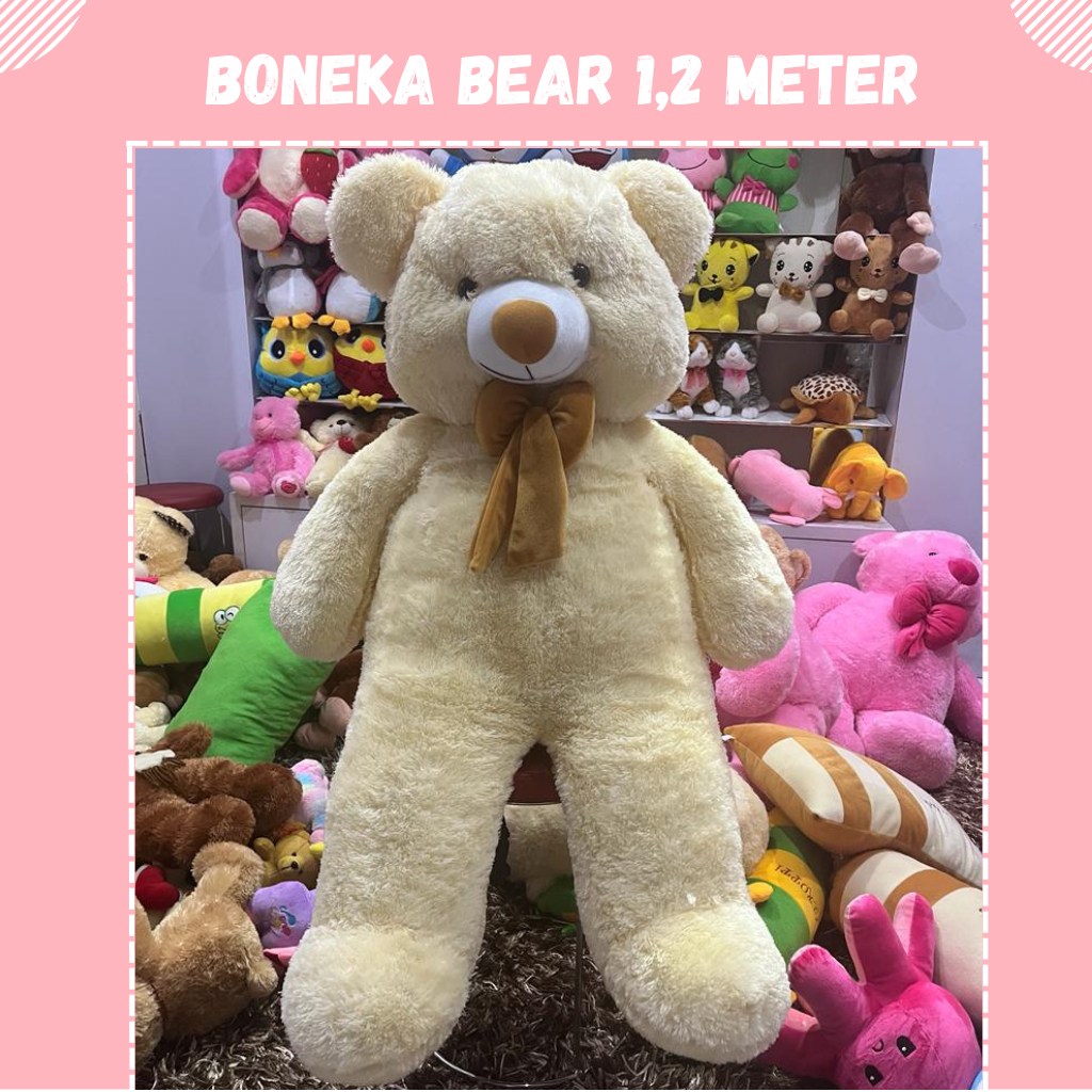 Jual Boneka Teddy Bear Jumbo 1,2 Meter Beruang Besar | Shopee Indonesia
