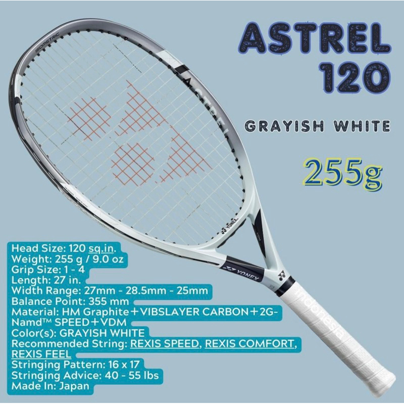 Jual Raket Tenis Yonex Astrel 120 2023/Tennis String Yonex Original ...