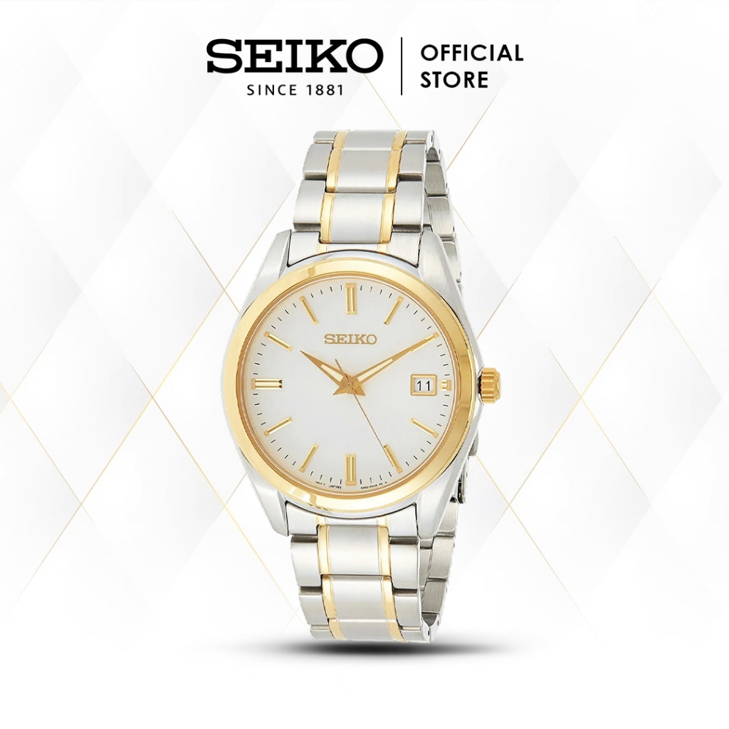 Jual Jam Tangan Pria Seiko SUR312P1 SUR312 Quartz Stainless Steel Gold ...