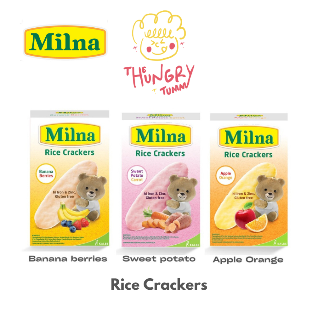 Jual Milna Rice Crackers 20gr - Camilan Sehat Anak - Snack Sehat ...
