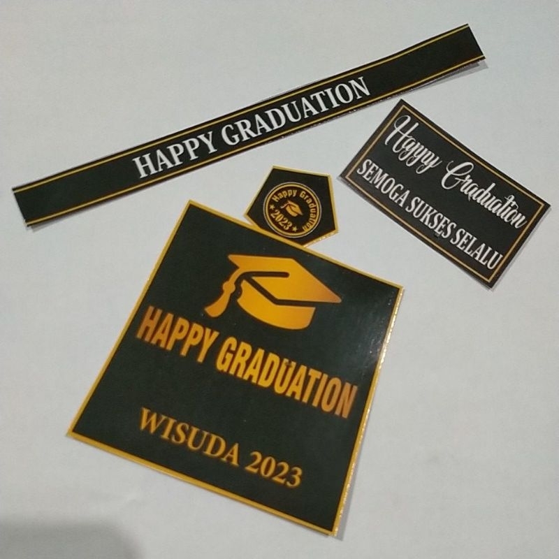 Jual Stiker wisuda bebas request | Shopee Indonesia