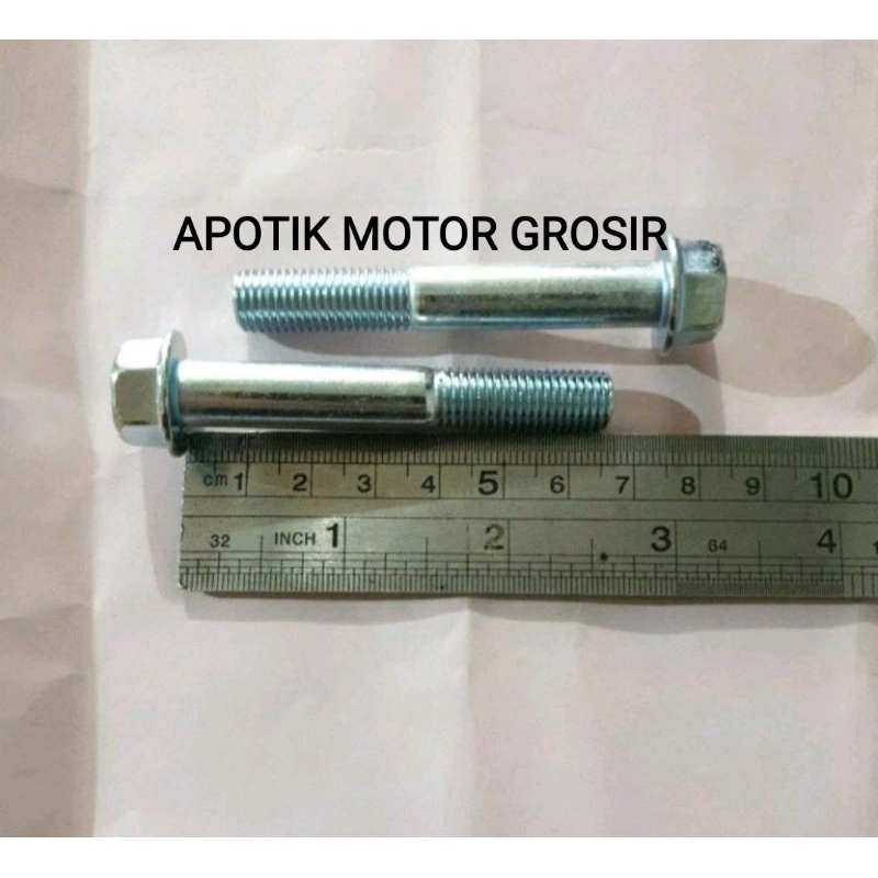 Jual Baut Knalpot Vario Beat Baut flang 10x65 Putih Kualitas Original ...