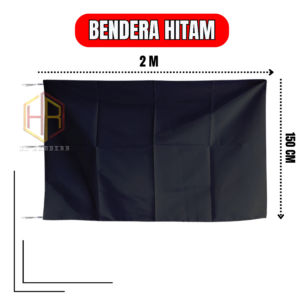 Jual bendera polos hitam jumbo polister peles (3m) | Shopee Indonesia
