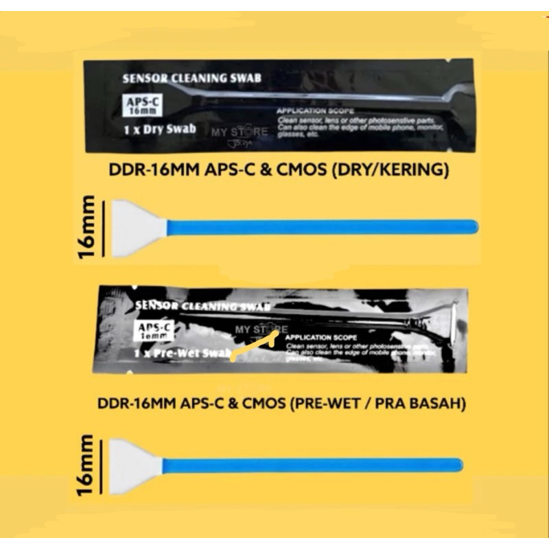 Jual Pembersih Sensor Cleaning Swab Camera APS-C 16mm Swabs Dry & Pre ...