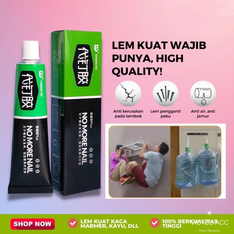 Jual Lem Perekat Kuat Pengganti Paku Tembok Lem Serbaguna Super Kuat ...